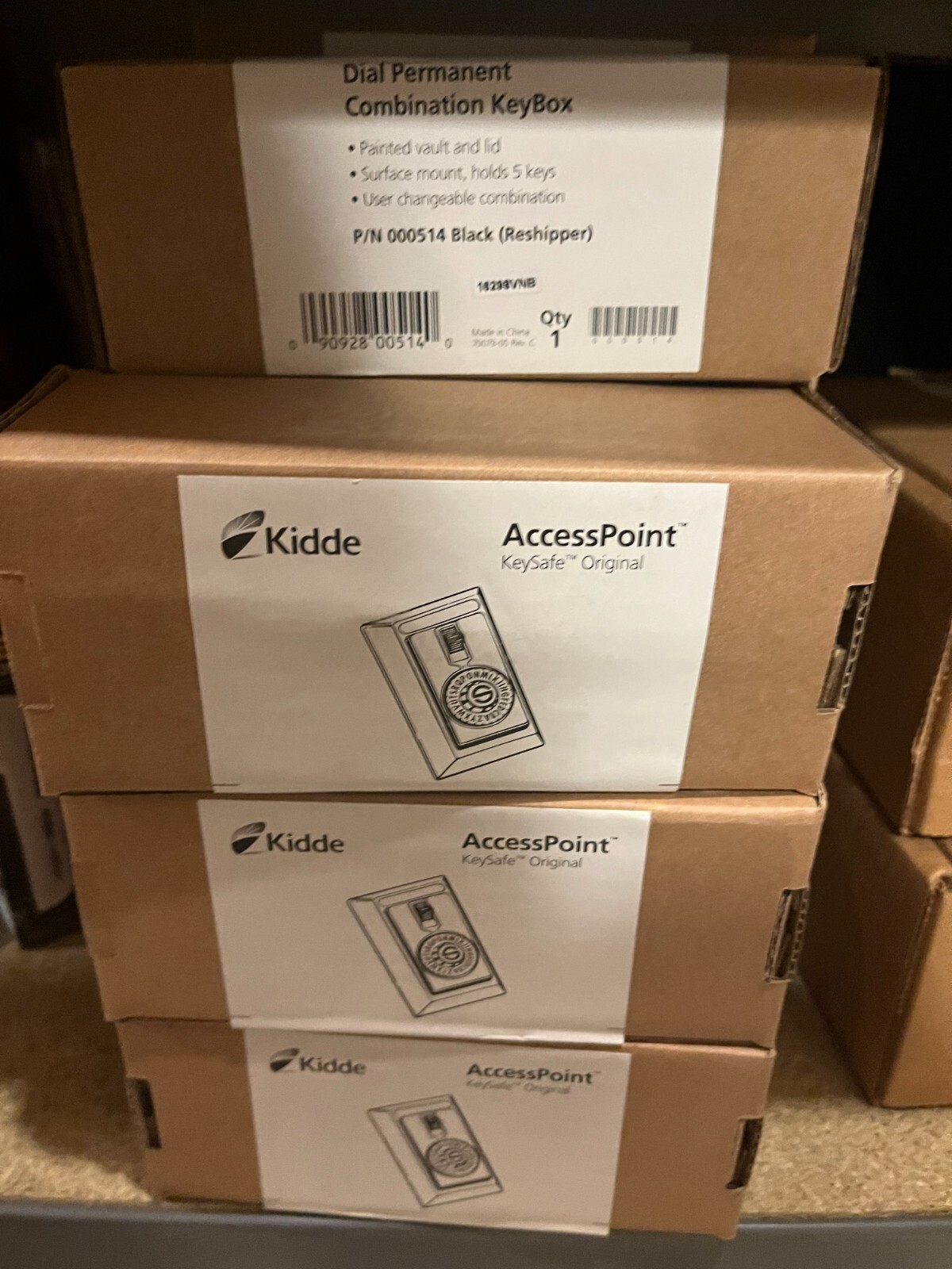 Kidde AccessPoint 00514 KeySafe Original 5-Key Permanent, Spin Dial ...