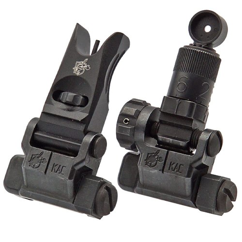 KAC Folding Front & Rear Sight Set Folding Micro Sight, 200-600 Meter ...