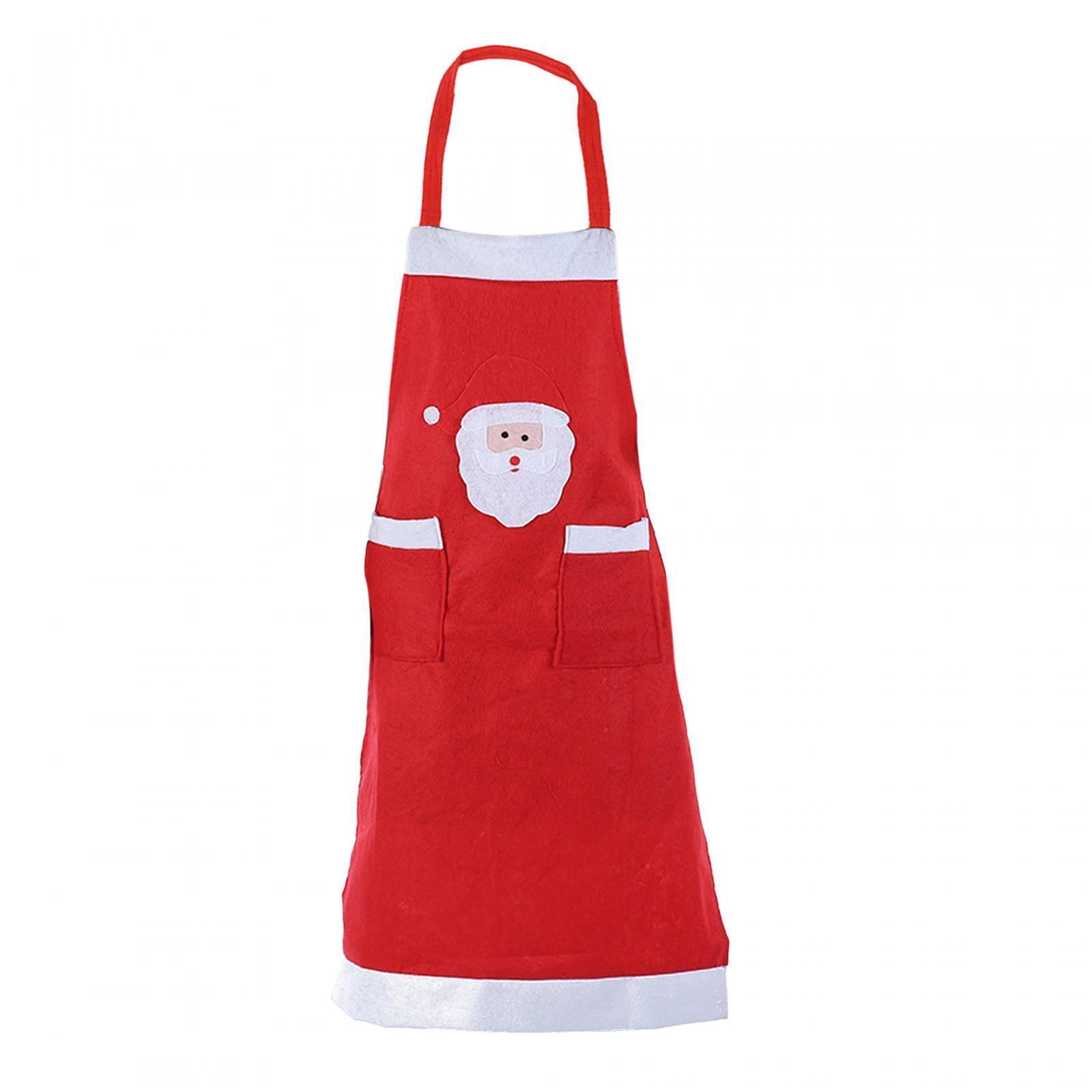 Xmas Santa Claus Aprons Holiday Kitchen Apron for House Cleaning Baking ...