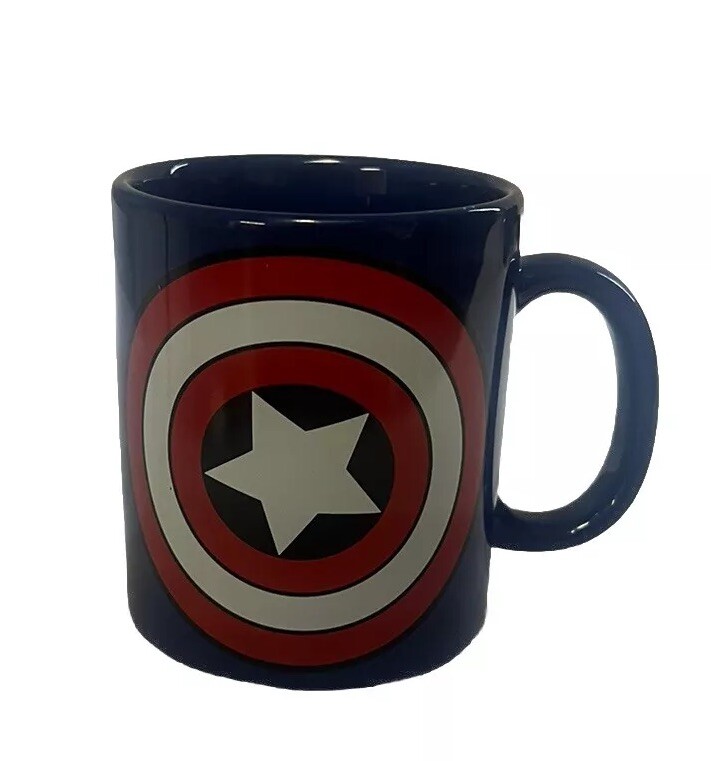 Marvel Comics - Captain America Coffee Mug 14 Oz Red, White, and Blue ...