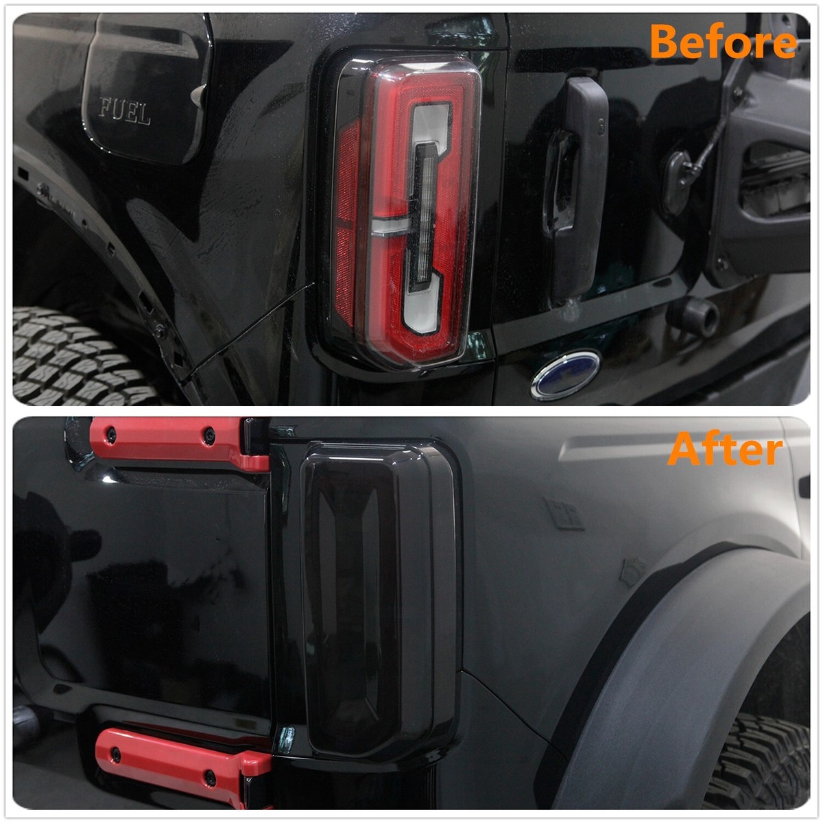 Auto Exterior Accessories Smoked Black Tail Light Covers For Ford ...