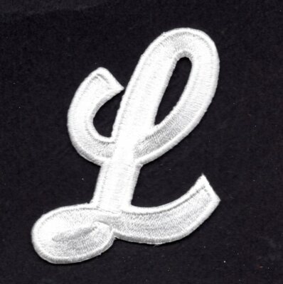 LETTERS White Script 2" Letter "L" - Iron On Embroidered Applique | eBay
