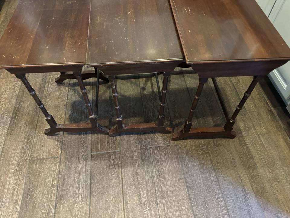 Vintage ETHAN ALLEN Georgian Court Cherry Nesting Tables #11-8206 ...