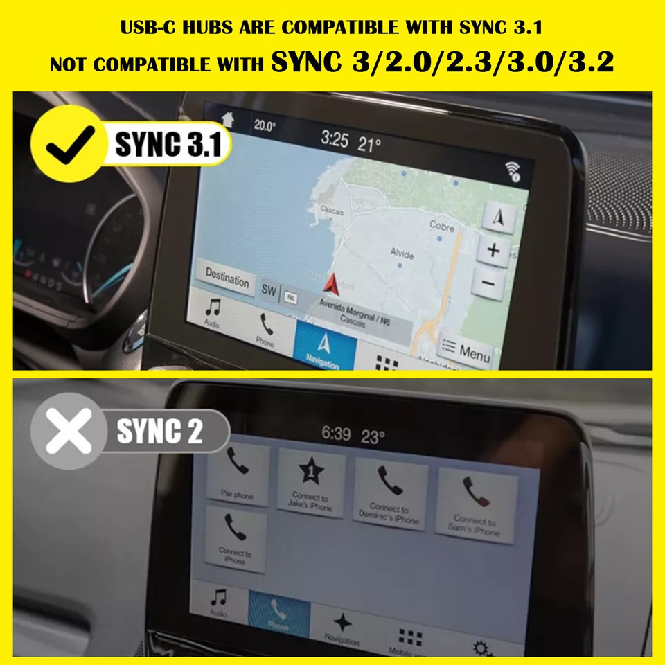 Apple USB CarPlay Upgrade Interface Module Sync 3 Media Hub F for Ford ...