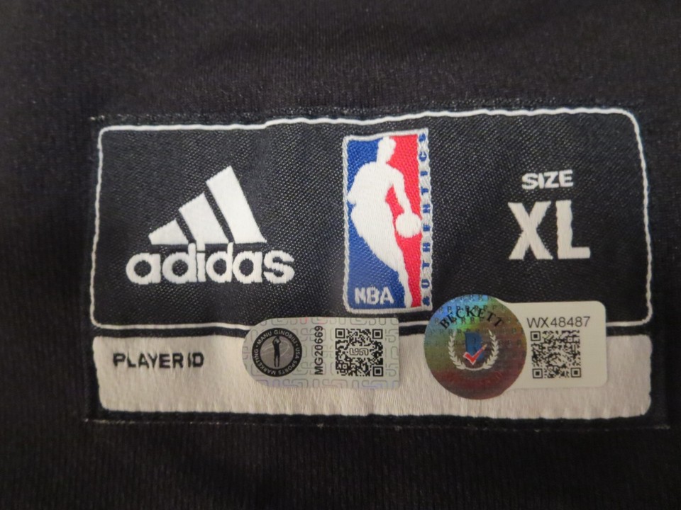 MANU GINOBILI SIGNED JERSEY BECKETT WITNESSED 2 INSCRIPTIONS. FINALS JERSEY | eBay