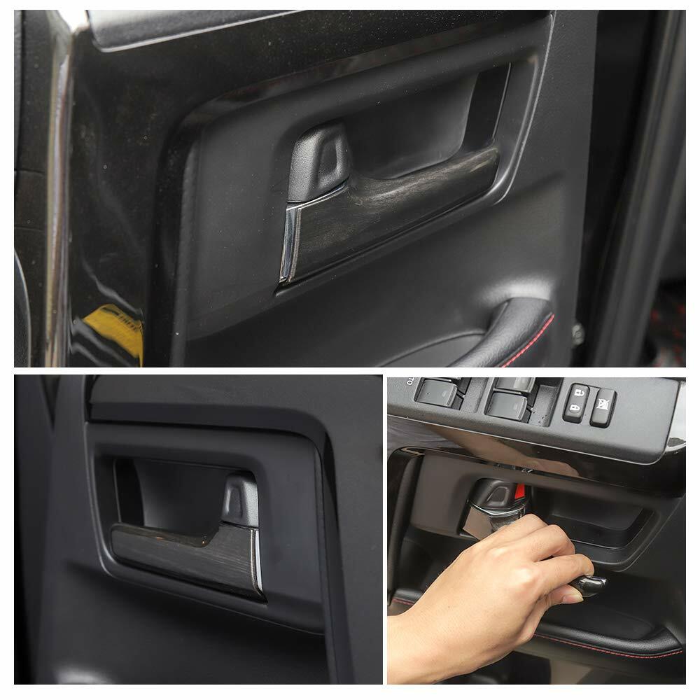 4pcs Interior Door Handle Cover Trim For 4Runner 2010-19 Black wood ...