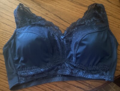 Rhonda Shear Blue 2X Bra Style #879…NEW…beautiful lace, no wire…. | eBay