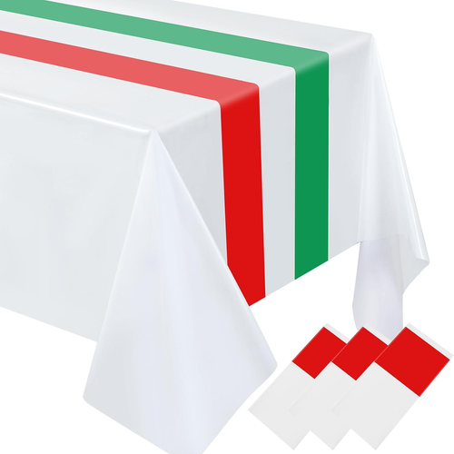 6 Pcs Flag Tablecloth Rectangle Plastic Flag Tablecloth Disposable ...