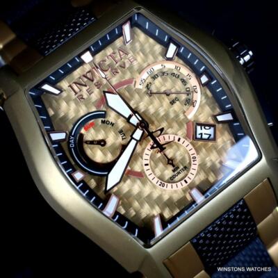 Invicta Reserve Vortiz Tonneau Khaki Swiss Mvt Steel + Extra Band Watch ...