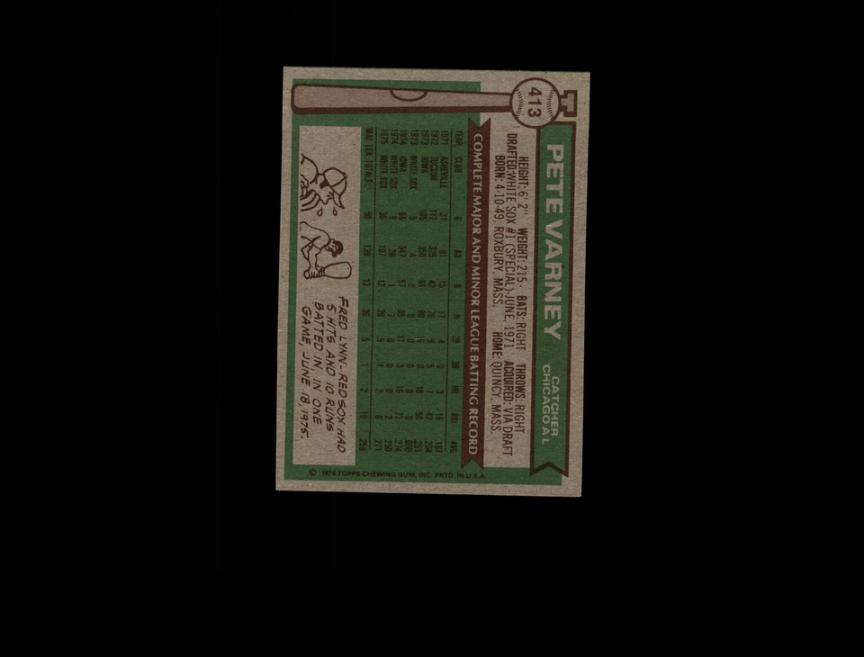 1976 Topps 413 Pete Varney RC NM #D1,160293 | eBay