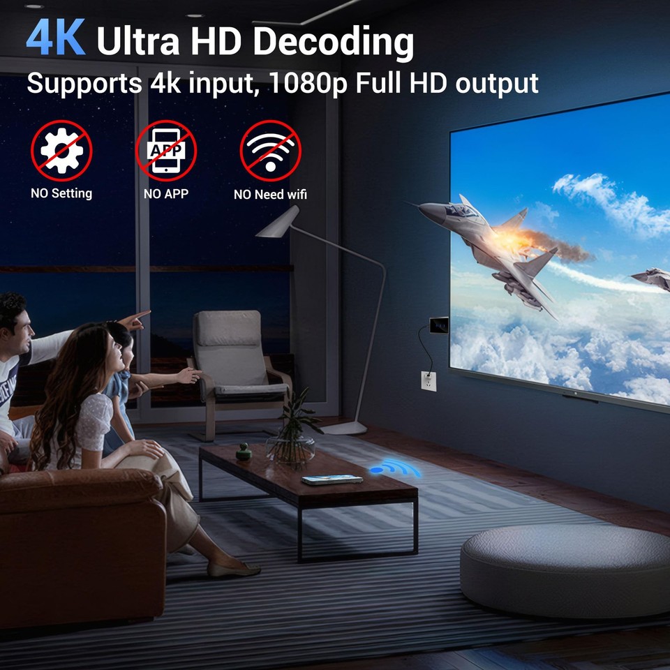 HDMI Wireless Display Adapter for Streaming from Phone/Laptop to TV ...