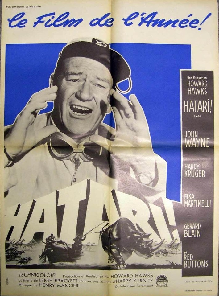 Original Movie Poster - HATARI - 1962 - John Wayne | eBay