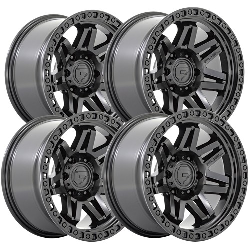 (Set of 4) Fuel D810 Syndicate 17x9 6x135 +1mm Blackout Wheels Rims 17 ...