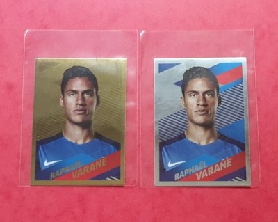 RAPHAËL VARANE #18 GOLD + SILVER EQUIPE FRANCE PANINI WORLD CUP 2018 ...