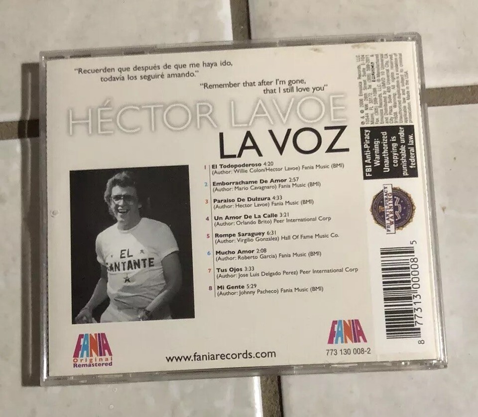 Héctor Lavoe - La Voz - Fania Records Cd 2006 - Original Remastered ...