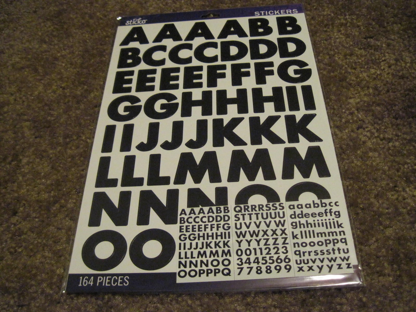 Sticko Alphabet Stickers Black Futura Bold Large E5290036 for sale ...