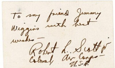 Colonel Robert L. Scott Jr. - ANS | eBay