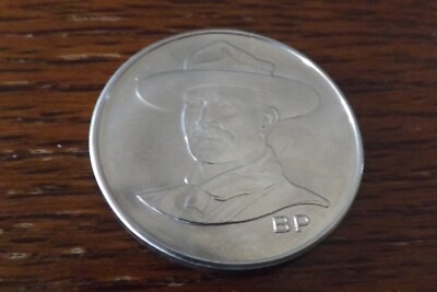 BOY SCOUT MEDALLION TOKEN COIN 1982 BADEN POWELL 75TH ANNIVER YEAR OF ...