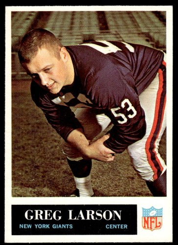 1965 Philadelphia Greg Larson Rookie New York Giants #118 | eBay