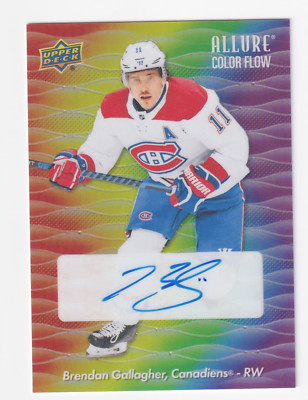 2023-24 UD Allure COLOR FLOW FULL RAINBOW AUTOGRAPH BRENDAN GALLAGHER ...