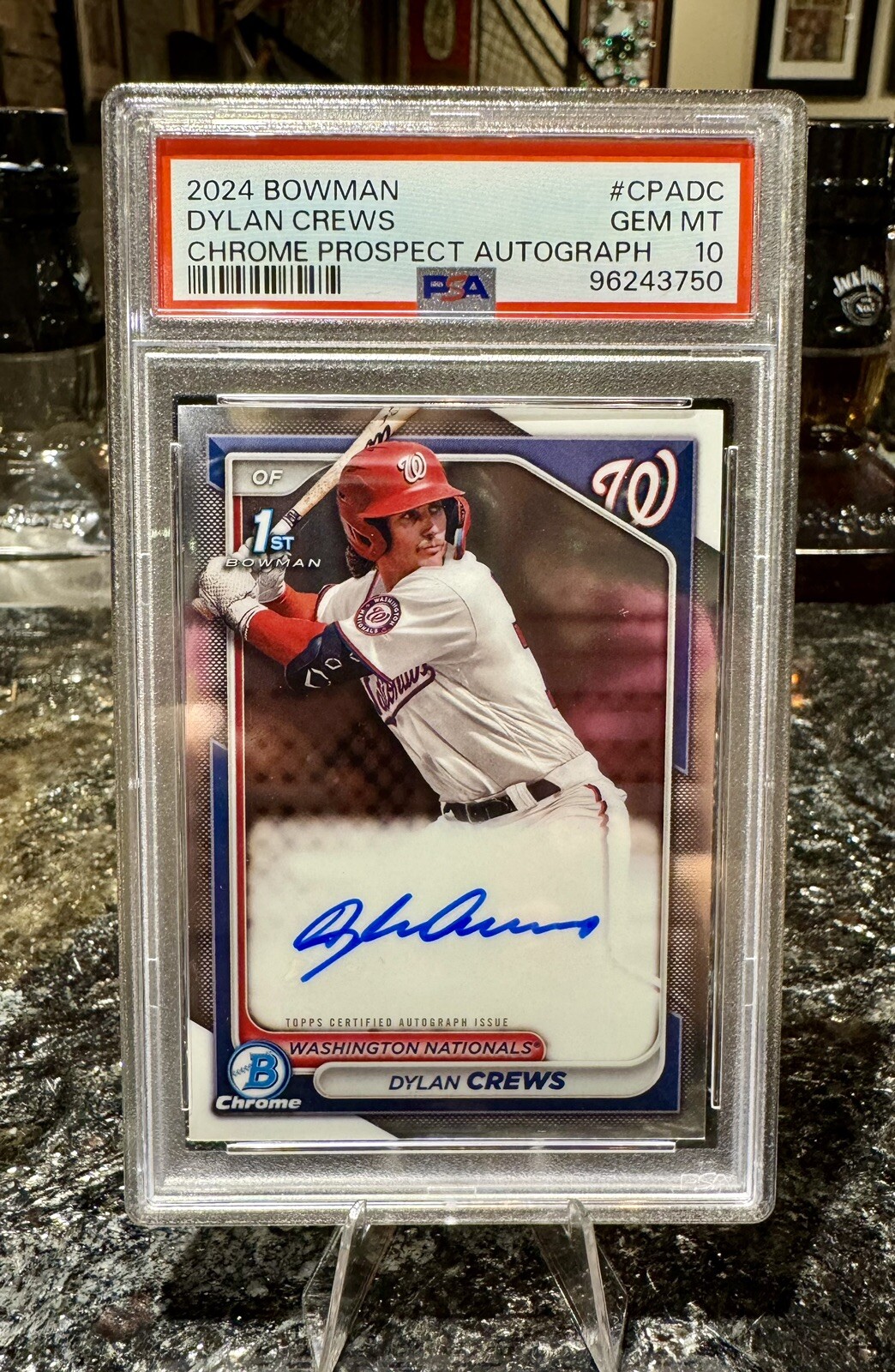 DYLAN CREWS 2024 BOWMAN CHROME 1ST PROSPECT AUTOGRAPH AUTO PSA 10 GEM ...