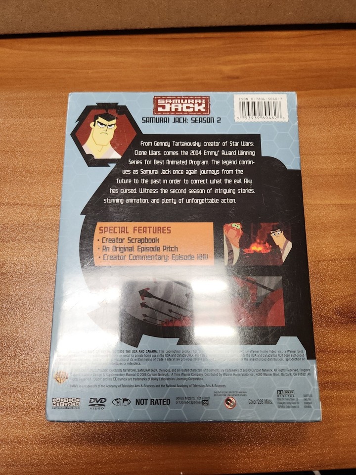 Samurai Jack: Season 2 DVD, 2005, 2-Disc Set - New And Sealed ...