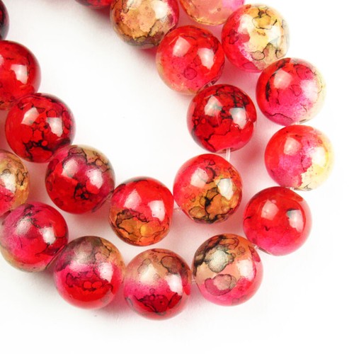 1Strand 10mm Jacinth Fire Agate Round Loose Bead 15.5 inch YJ307TZ | eBay