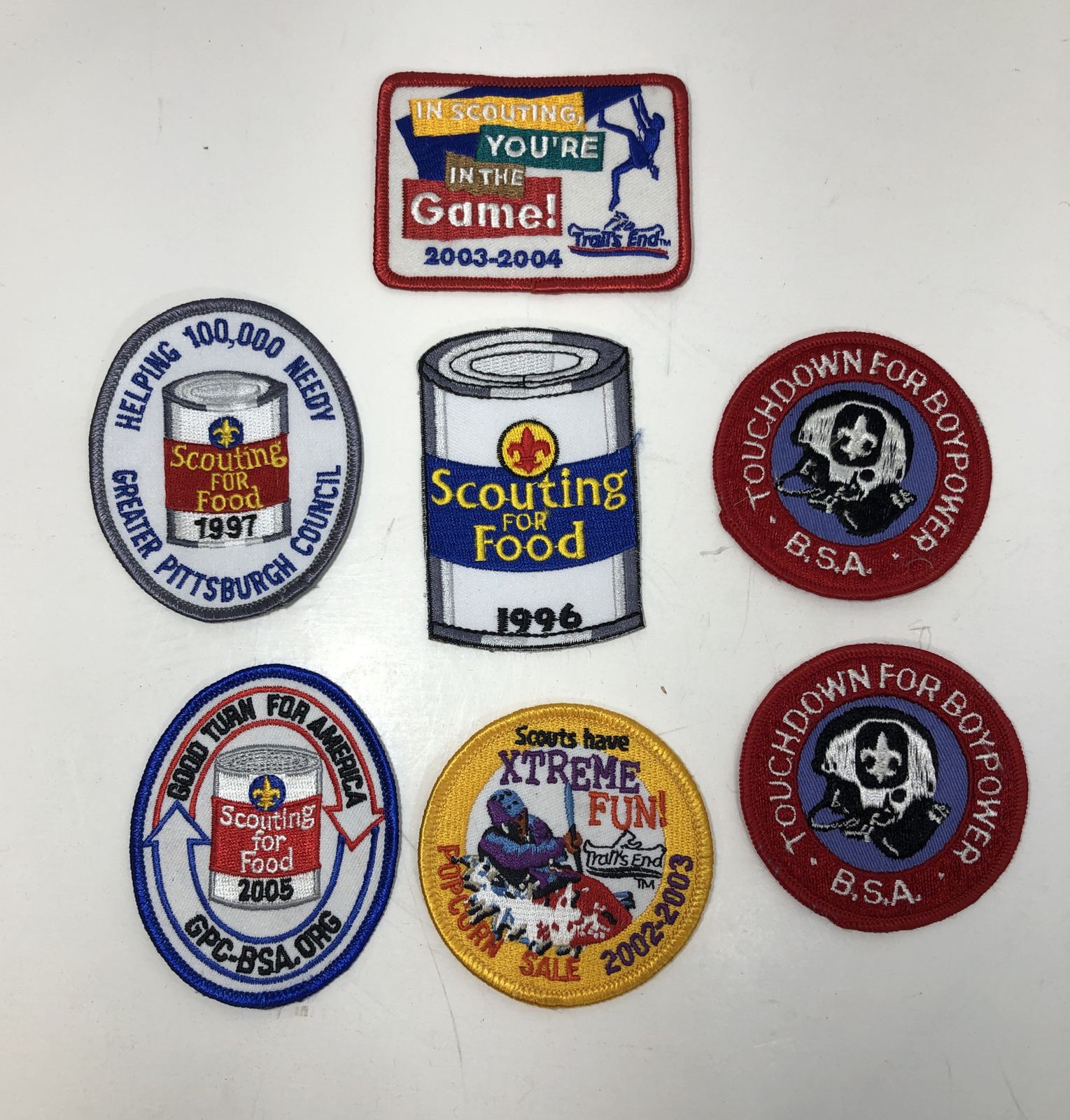 Boy Scouts of America BSA Scouting For Food & Fundraising Patch Lot | eBay