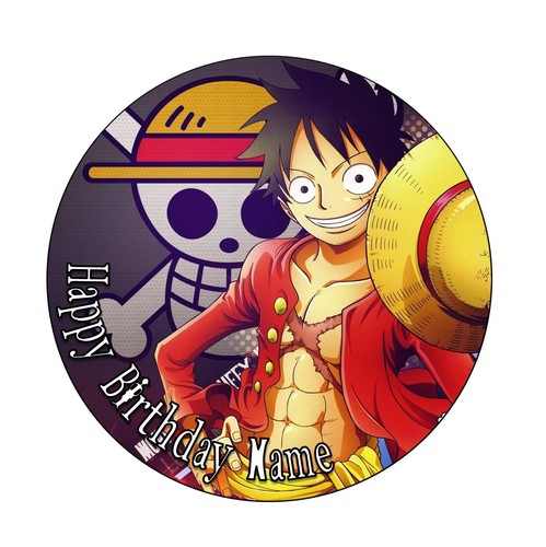 EDIBLE Luffy One Piece Cake Topper Birthday Party Wafer Paper 19cm ...