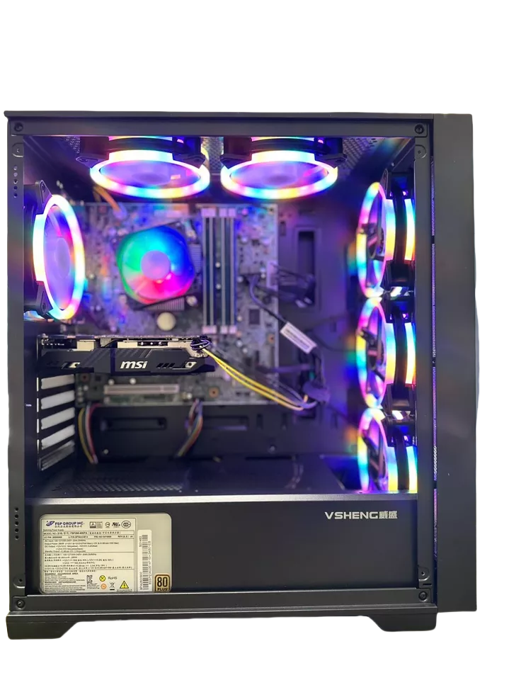 VSHENG Black USB3.0 Tempered Glass E-ATX Tower Gaming Computer Case w ...