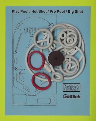 Gottlieb Play Pool / Hot Shot / Pro Pool / Big Shot Pinball Rubber Ring ...