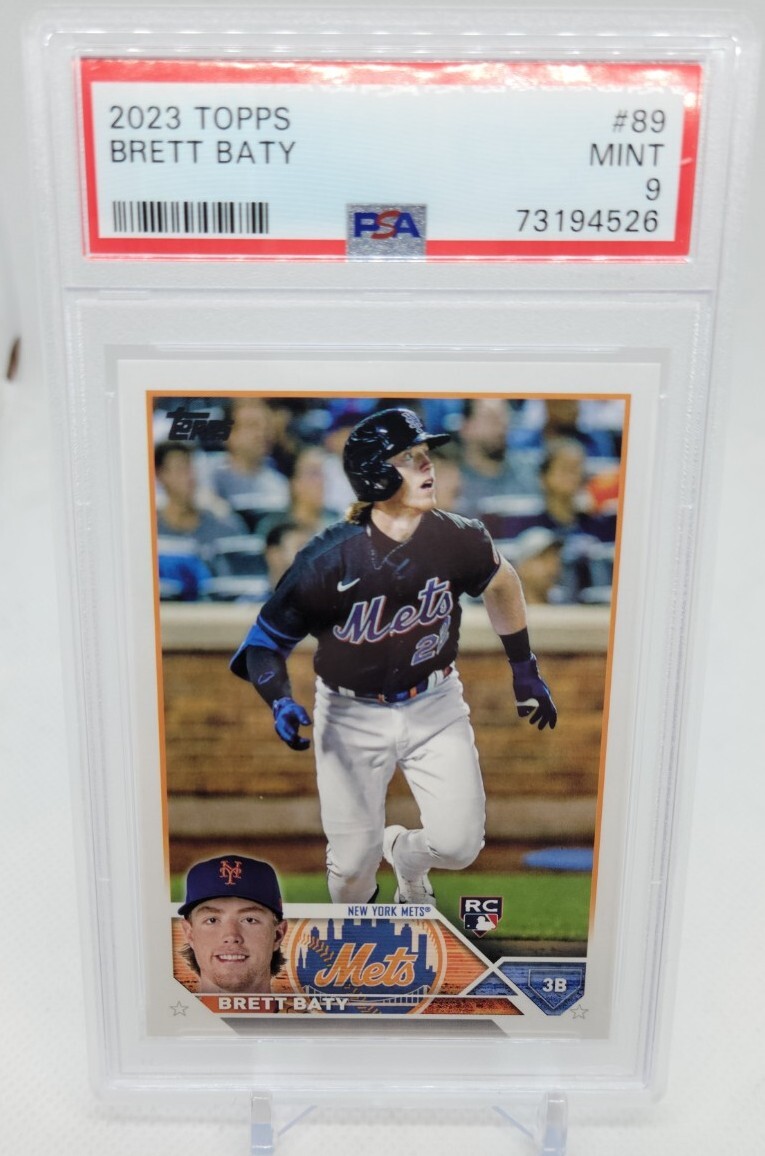 2023 Topps Series 1 Brett Baty #89 Rookie Card RC New York Mets PSA 9 ...