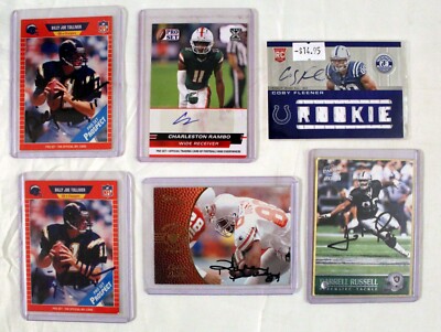 NFL Authentic Autographed Player Assorted Card Lot See Pictures Nice ...