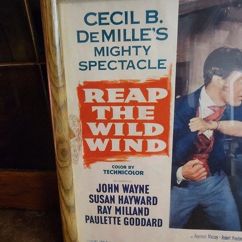 John Wayne Reap the Wild Wind 1954 Re Release Small Movie Poster Framed ...