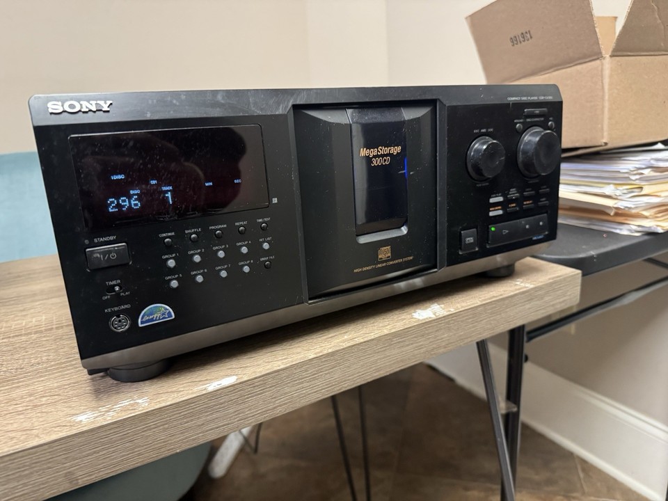 Sony CDP-CX355 300 Disc Mega Storage CD Changer Player No Remote ...