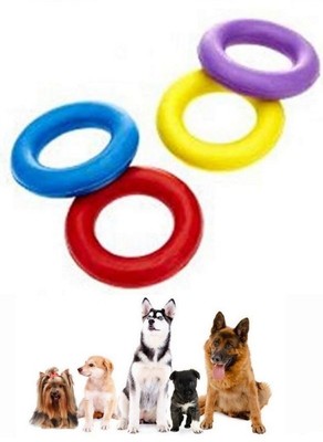 Solid Dog Rubber Ring Heavy Duty Tough Dog Pull Toy Fetch Retrieve ...