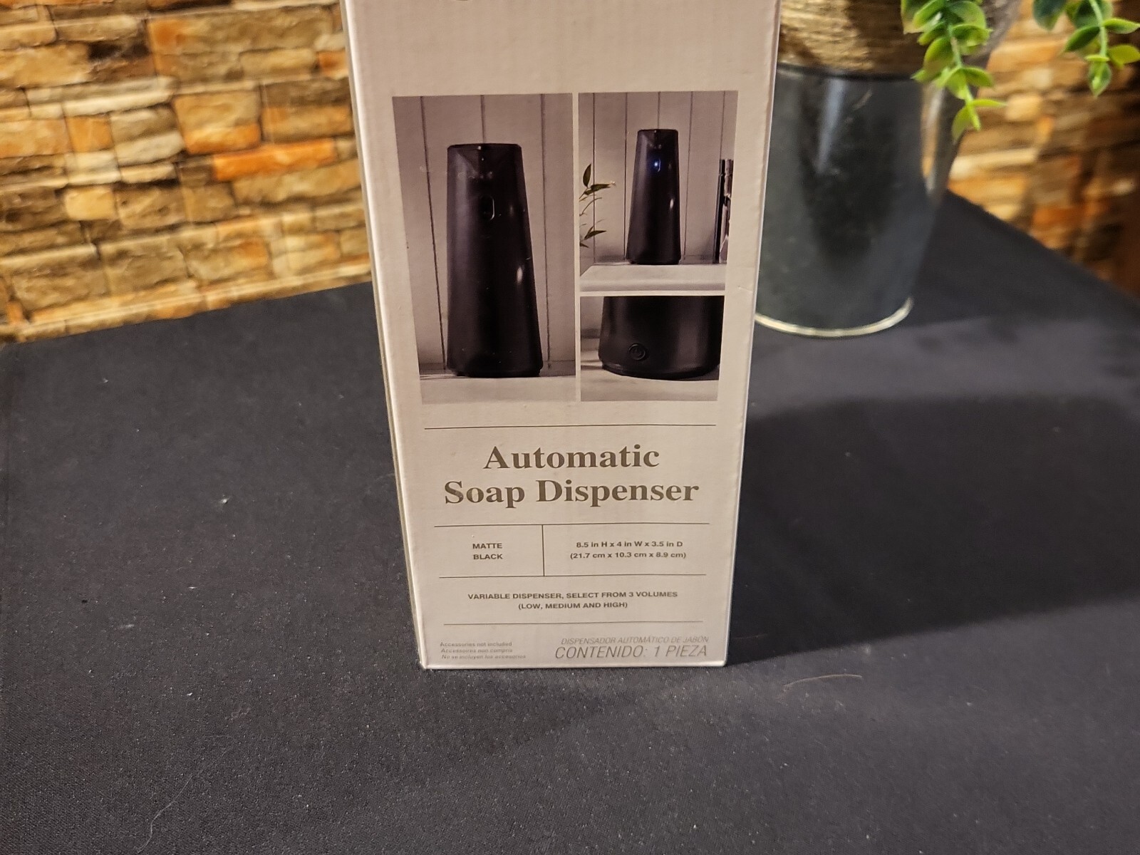 Studio 3B Finch Touchless Automatic Sensor Soap Dispenser in Black 10oz ...