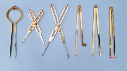 Set Of 6 Brass Compass Divider Proportional Engineering Drafting Tool ...