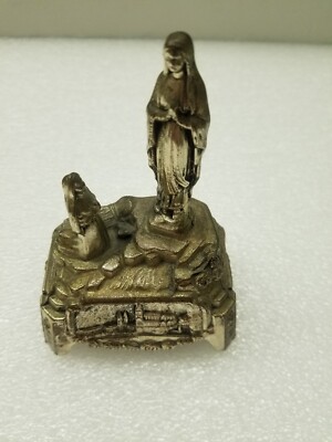 Figurine Seral Lourdes Apparation De Lourdes Lady Metal Art Made in ...