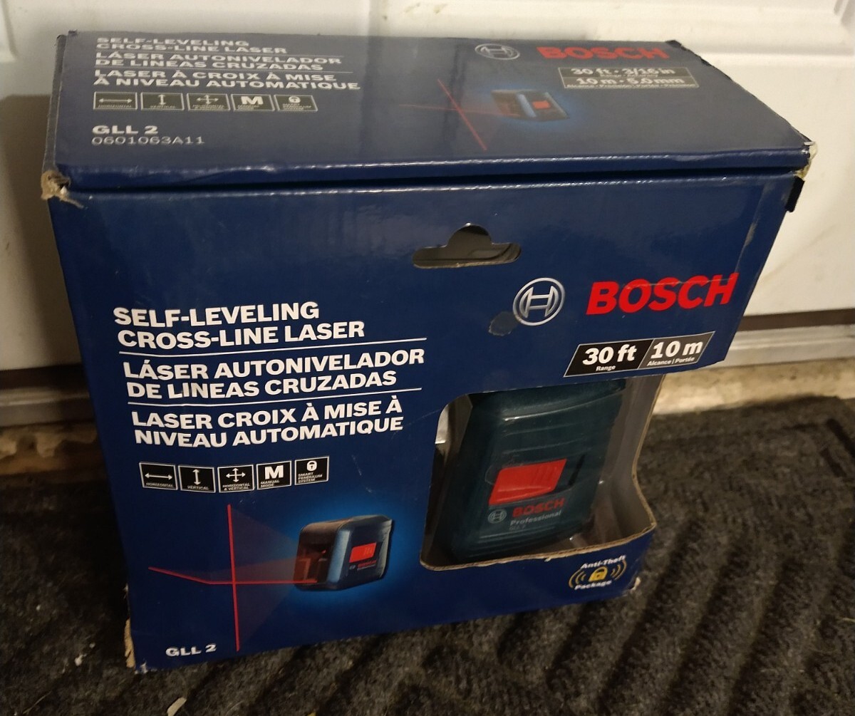 Bosch GLL2-20S-RT Self-Leveling 360 Degree Line and Cross Laser for ...