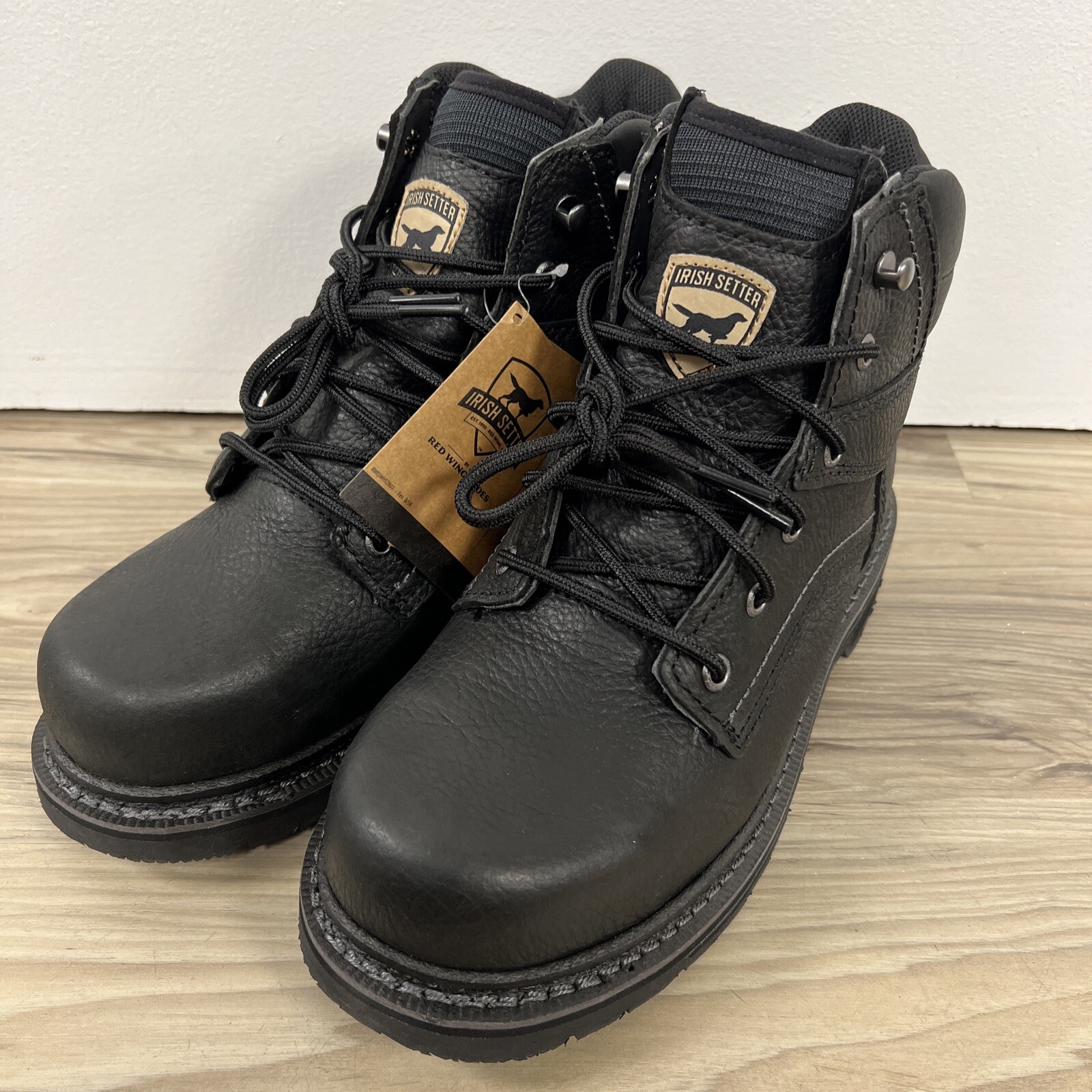Red Wing Irish Setter Kittson 6" STEEL TOE Black Work Boots Men 7D ...