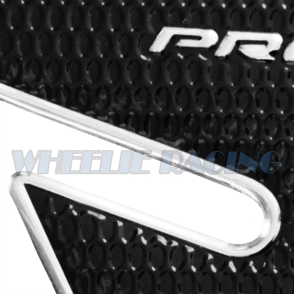 CHROME SILVER&BLACK PRO GRIP TANK PAD+GAS CAP COVER KIT 17-23 GSXR/GSXS ...