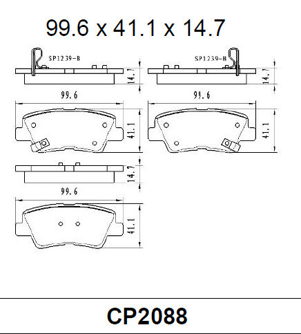 Premier Ceramic Brake Pads To Suit Bendix DB2088 DB2088 | eBay Australia