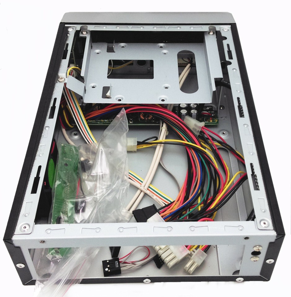 NEW Black Mini ITX PC Case w/ Optical Drive Bay, Fan, Card Reader,DC-to ...