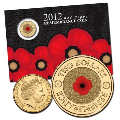 2012 🇦🇺$2 Dollar Remembrance UNC "RED POPPY'' CARDED BY DOWNIES > | eBay