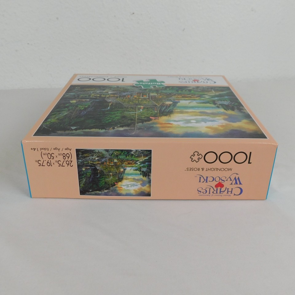 Charles Wysocki 1000 Piece Jigsaw Puzzle Moonlight & Roses Buffalo ...