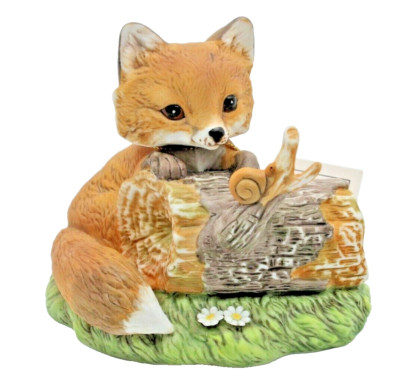 1986 Vintage Homco Loveable Beginnings Baby Fox Masterpiece Porcelain ...