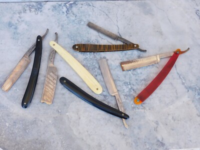 vintage straight razors lot Of 5 / WOSTENHOLM / red indium 101 / expert ...