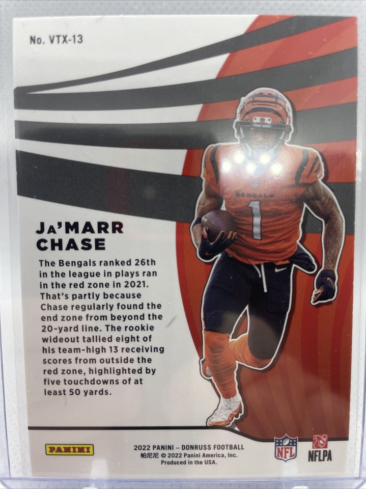 2022 Donruss Jamarr Chase Vortex Prizm Insert #VTX-13 Cincinnati ...