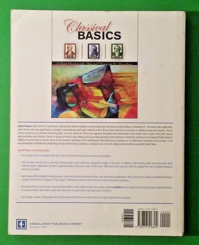 Classical Basics A Brief Overview with Historical Documents by James E. Shearer 9780757516894 | eBay